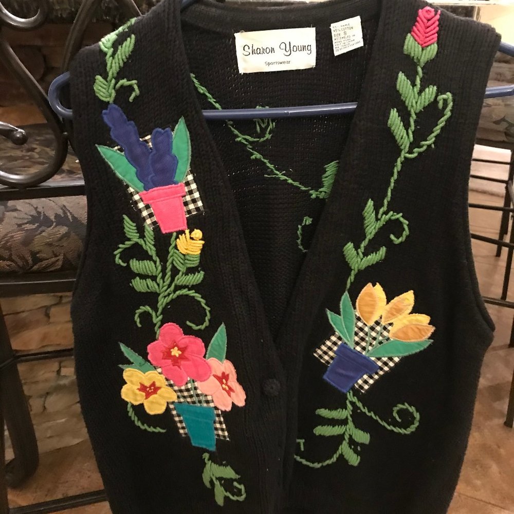 Sharon Young Embroidered Vest - Gem